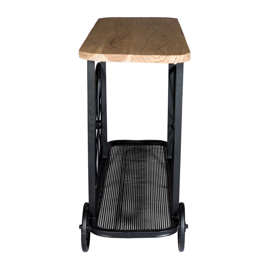 Industrial Rolling Console Vintage Industrial Console Table With