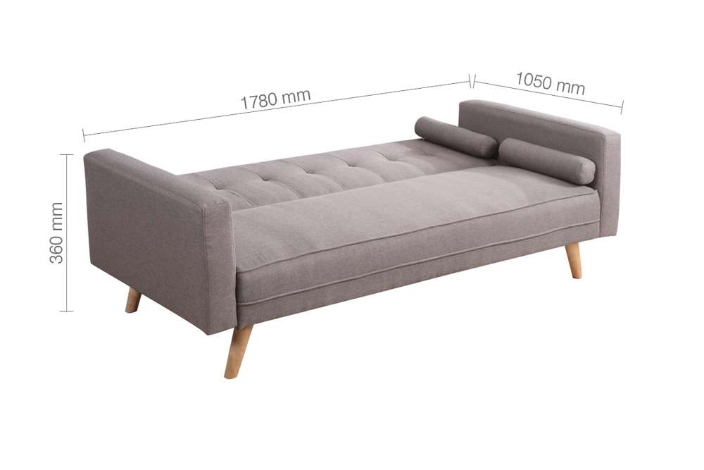 Ethan Large Sofa Bed | Grey | Oak World