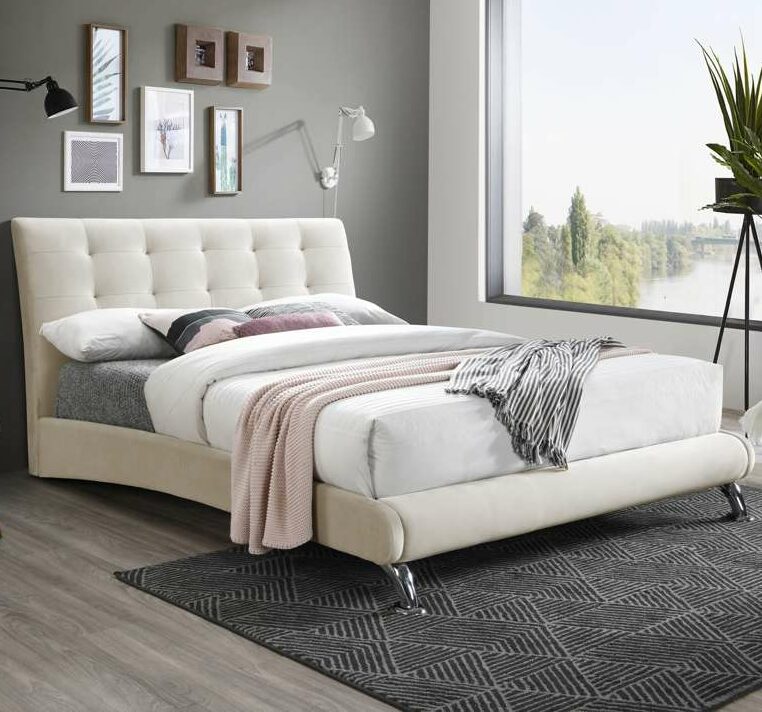 Cream Montrose Double Bed | Warm Stone | Oak World