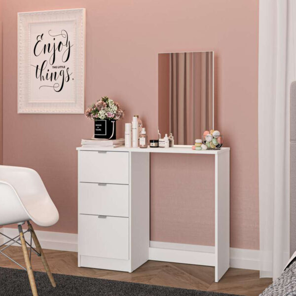 Amelia Dressing Table Set | Oak | White | Self Assembly | Oak World