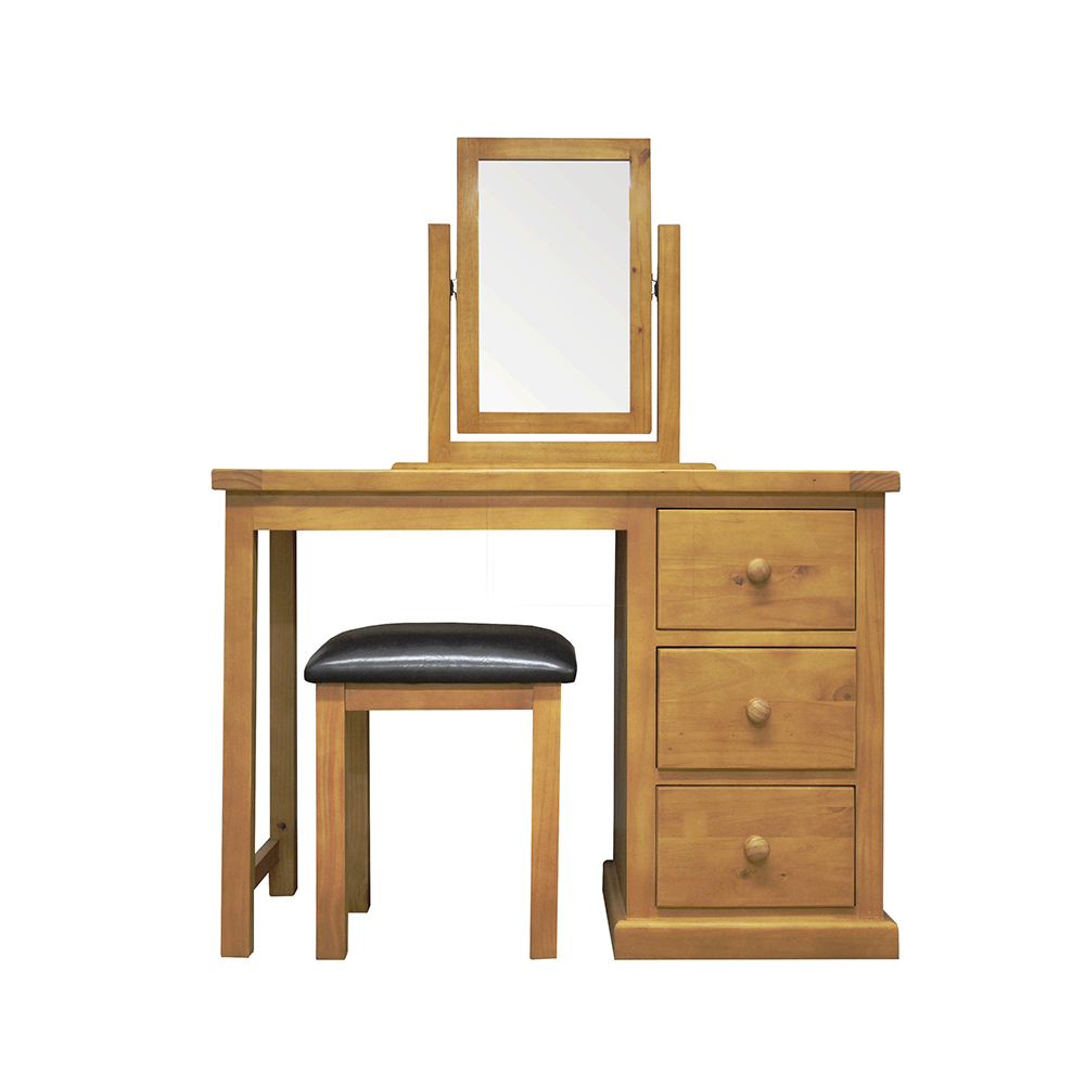 Messina Pine Dressing Table Set Oak World