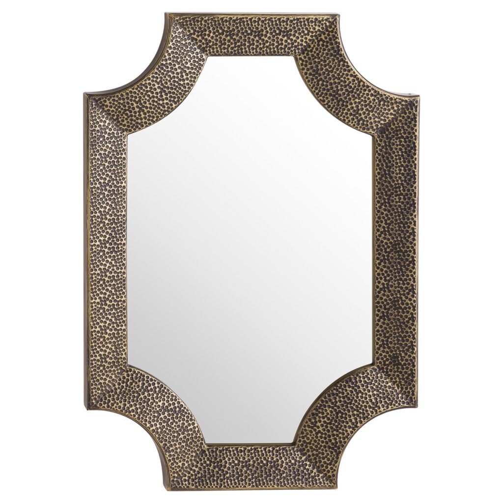 Reflections Round Mirror | Antique Gold | Oak World