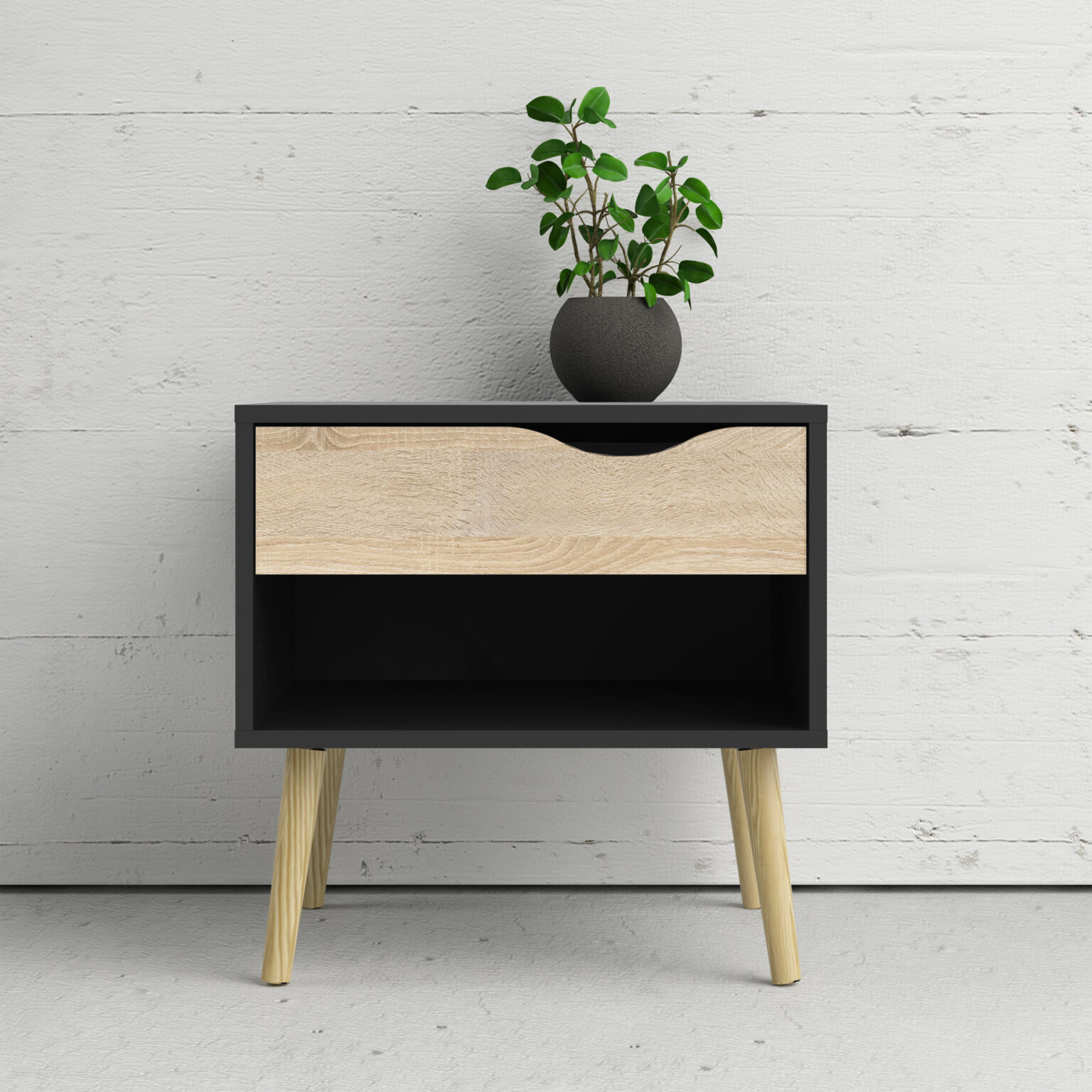 Oslo Small 1 Drawer 2 Door Sideboard | Flat Pack Furniture