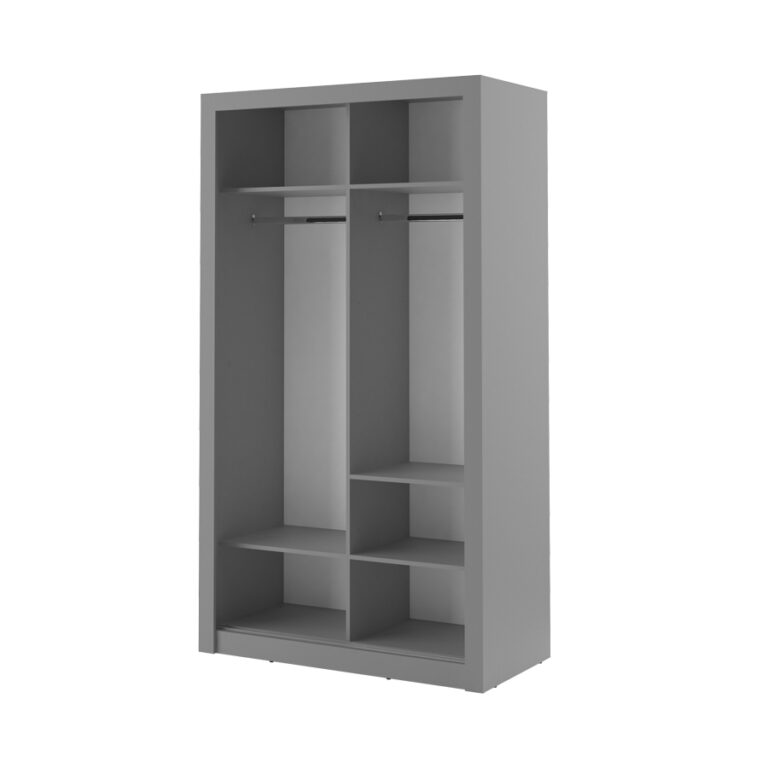 Durango 120cm Sliding Door Wardrobe | Matt Grey | Oak World