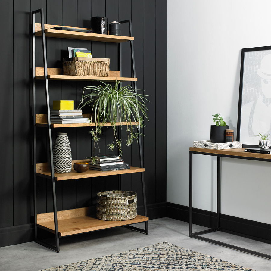 Black Calgary Open Display Unit | Oak World