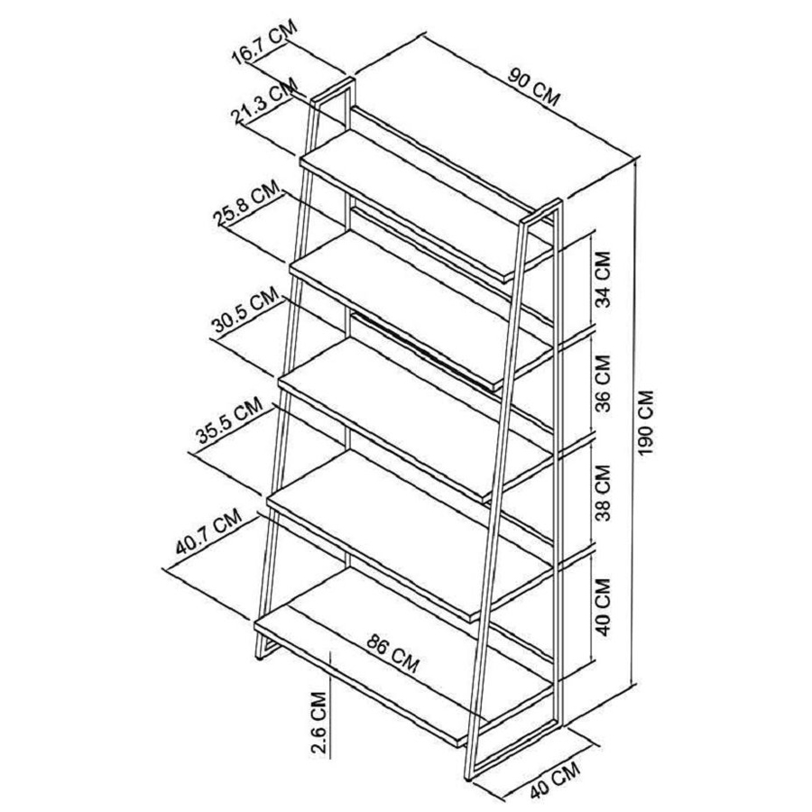 Black Calgary Open Display Unit | Oak World
