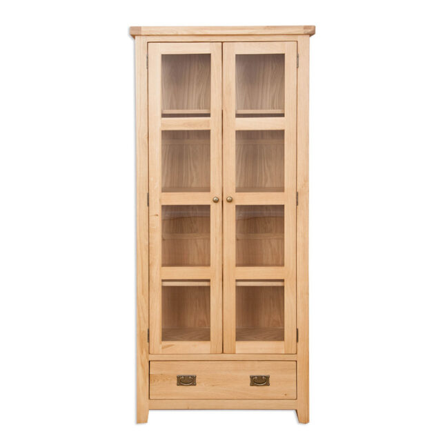 Norfolk Natural Oak Display Cabinet | Oak World