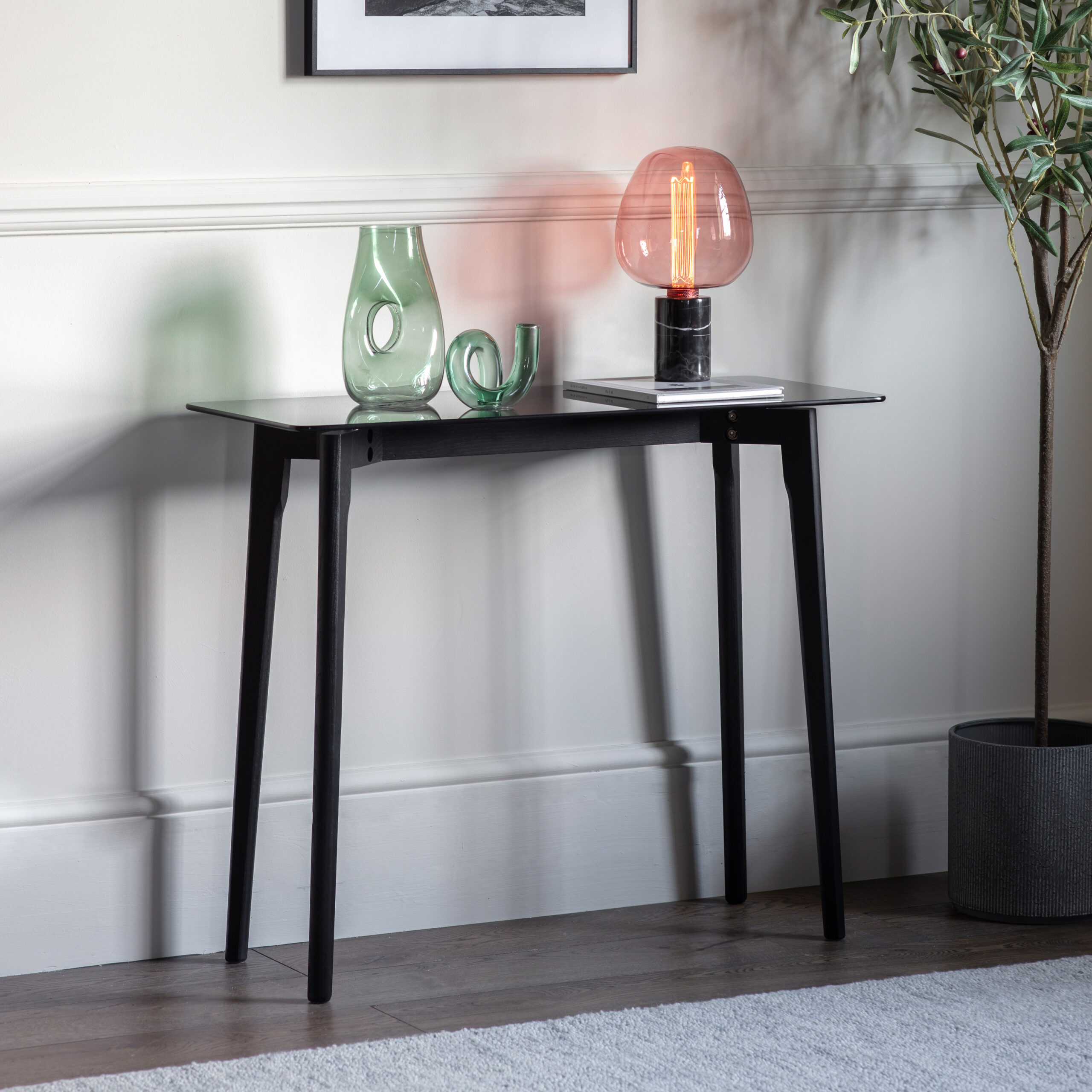 Blackwall Console Table | Black | Oak World