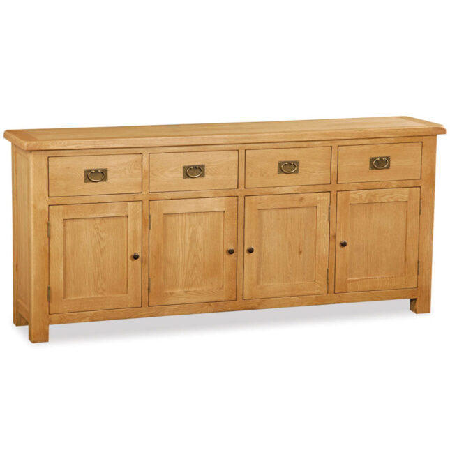 Salisbury Rustic Oak Extra Large Sideboard | Wax Finish | Assembled ...