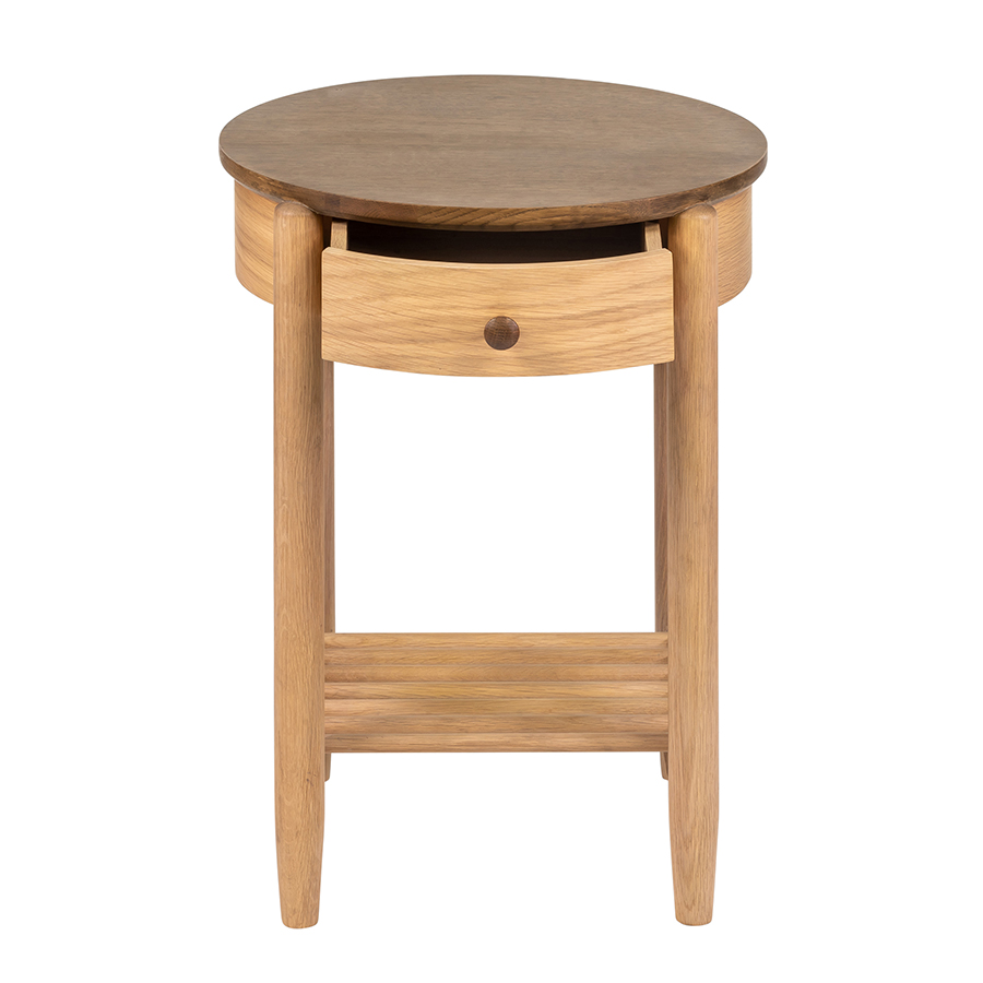 Utah Oak Round Night Stand | Oak World