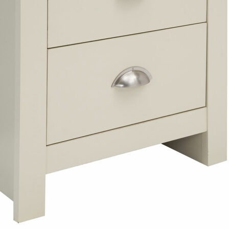 Leigh Cream 3 Drawer Dressing Table Set | Cream | Self Assembly | Oak World