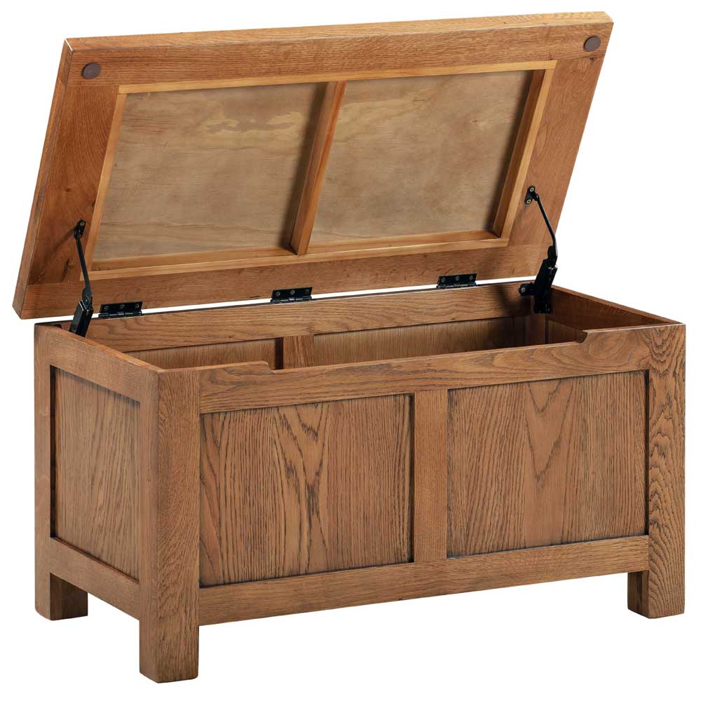 Wynyard Rustic Blanket Box Oak World