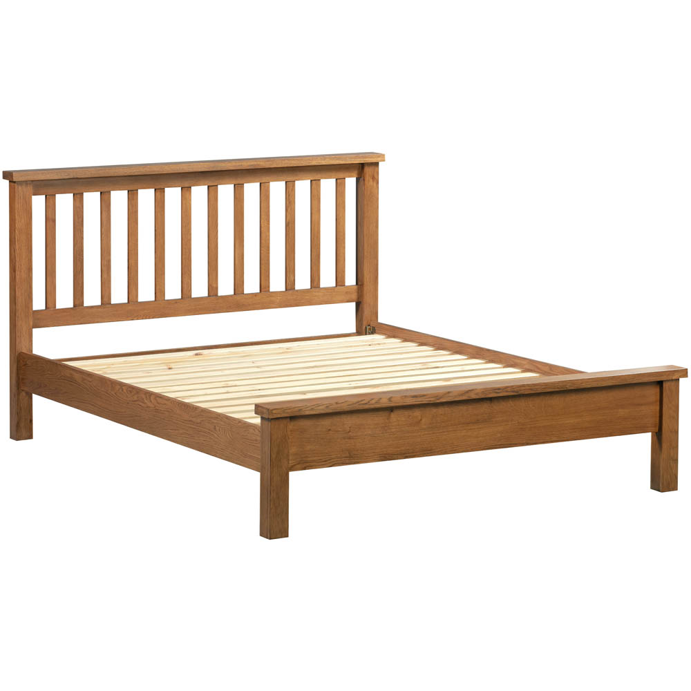 Wynyard Rustic King Size Bed | Oak World
