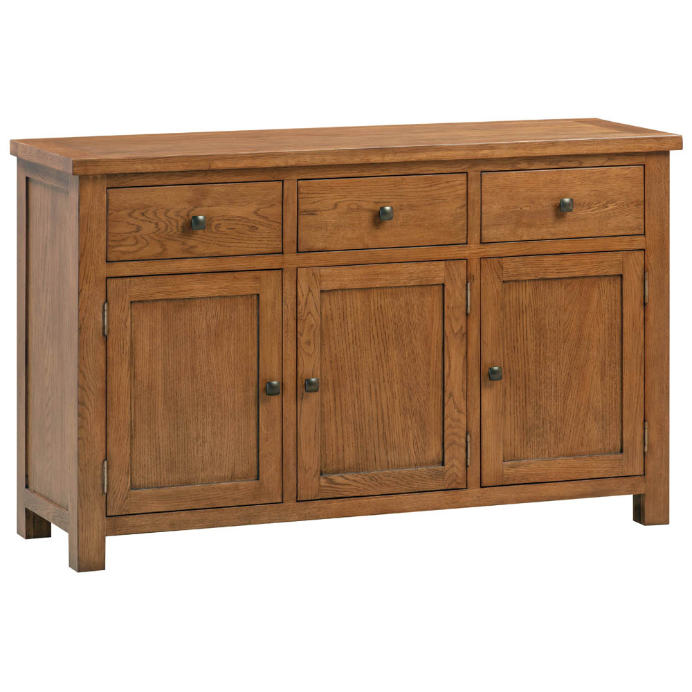 Wynyard Rustic 3 Door Sideboard | Oak World