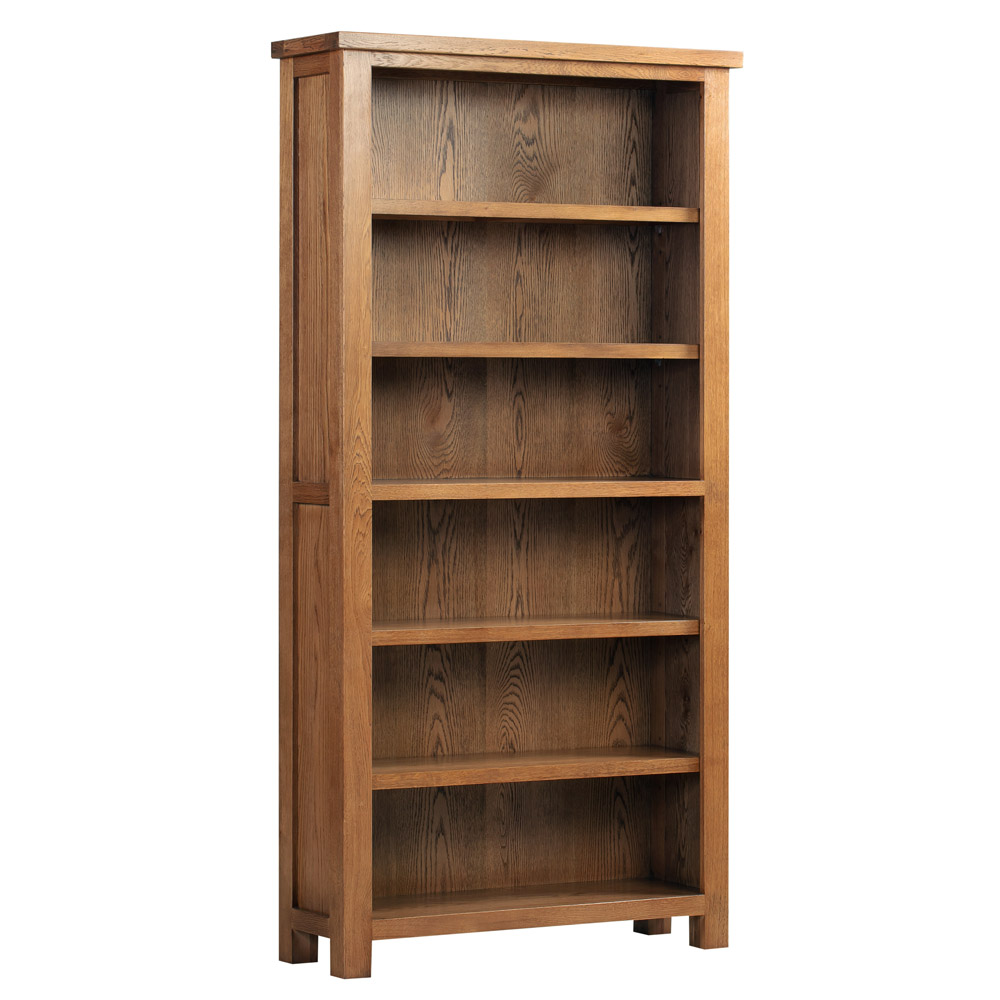 Wynyard Rustic 6' Oak Bookcase | Oak World