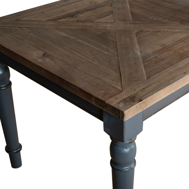 Aberdeen Blue Fixed Top Dining Table | Oak World