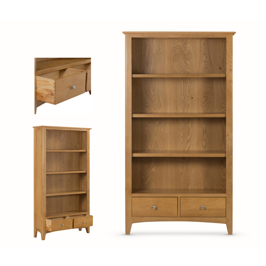 Tiree Oak Large Bookcase | Oak World