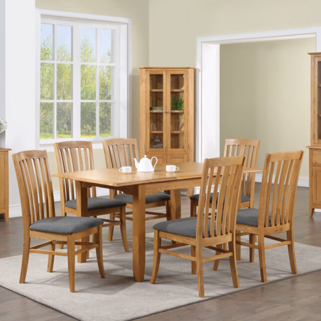 Tiree Oak 120cm Butterfly Extension Dining Table | 120 - 160cm | Oak World