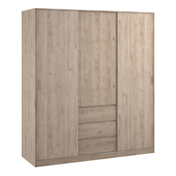 Moderno Wardrobe with 2 Sliding Doors | Self Assembly | Oak World