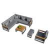 Soho Corner with Arms Grey | Oak World