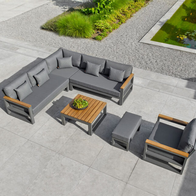 Soho Corner with Arms Grey | Oak World