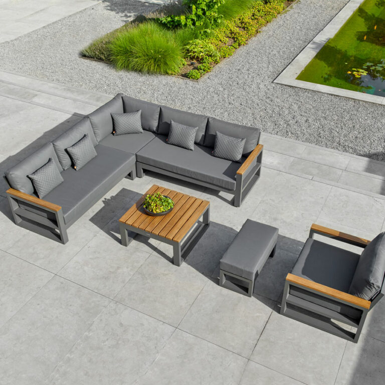 Soho Corner with Arms Grey | Oak World