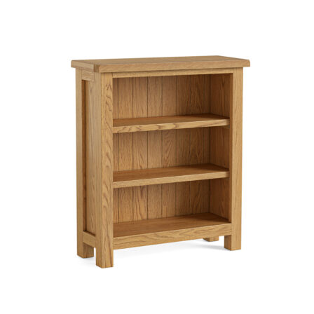 Ancroft Waxed Oak Low Bookcase | Oak World