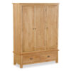 Ancroft Waxed Oak Triple Wardrobe | Oak World