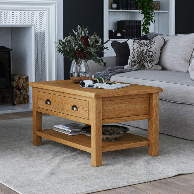 Ancroft Waxed Oak Coffee Table | Oak World