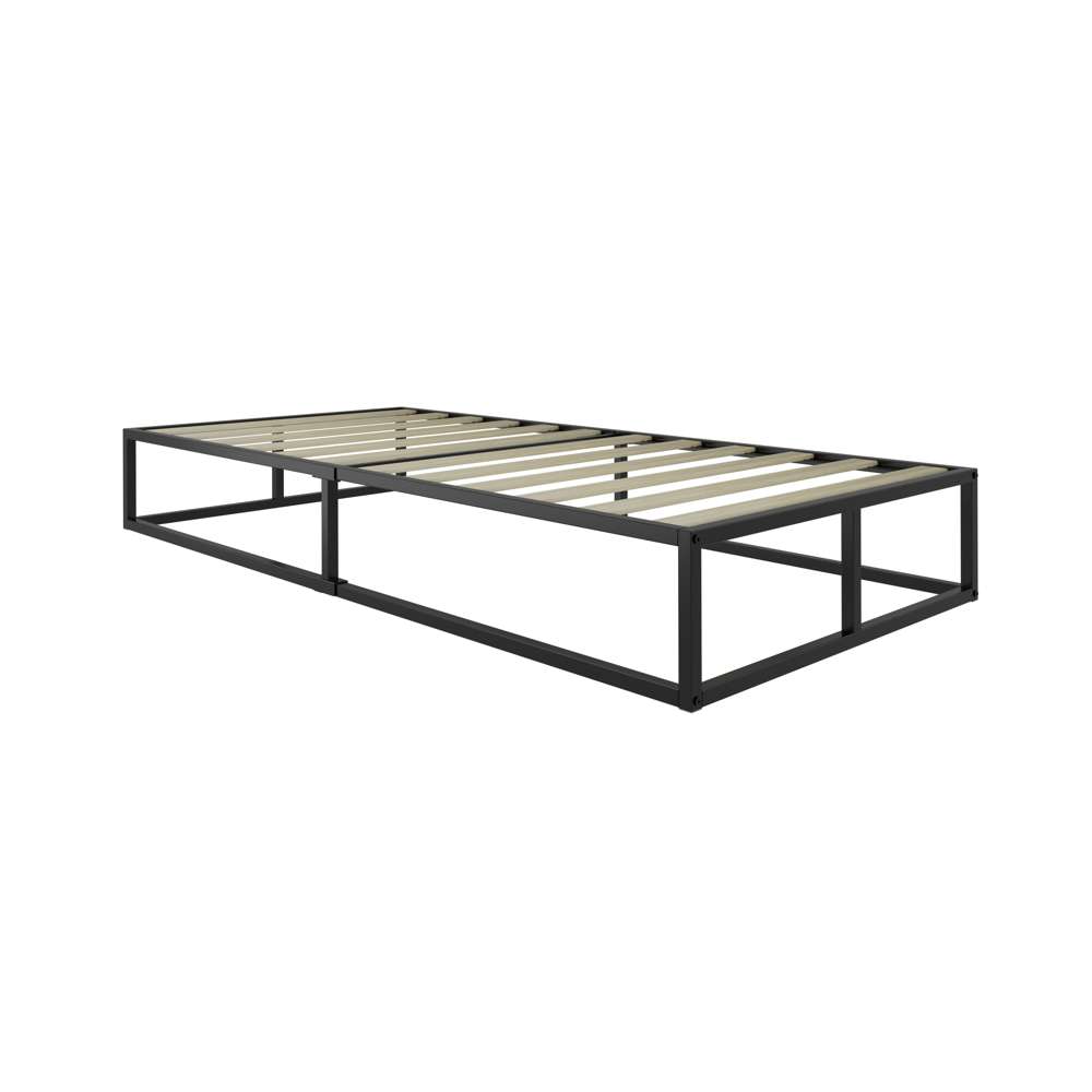 Soho Metal Platform Single Bed Black | Oak World