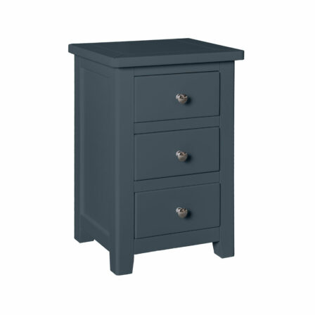 Geneva Painted 3 Drawer Bedside - Blue | Fully Assembled | Oak World