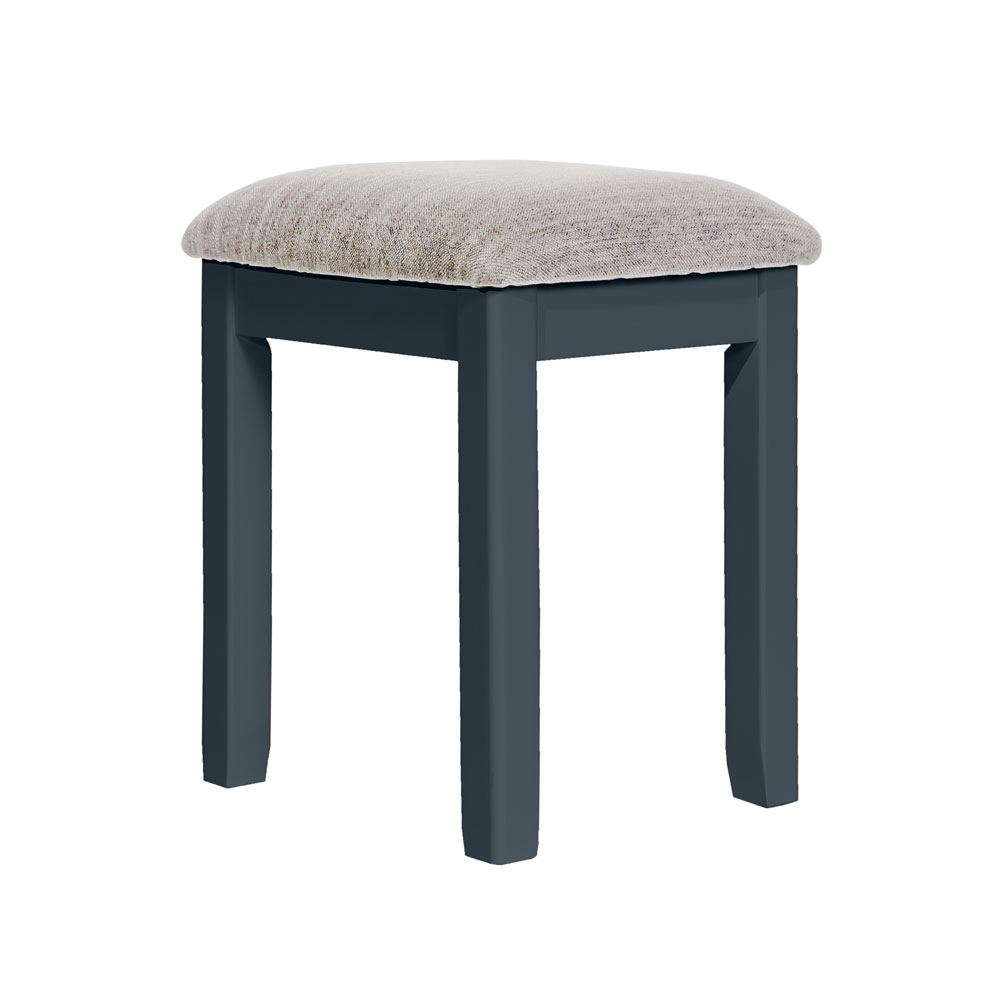 Geneva Painted Stool - Blue | Oak World
