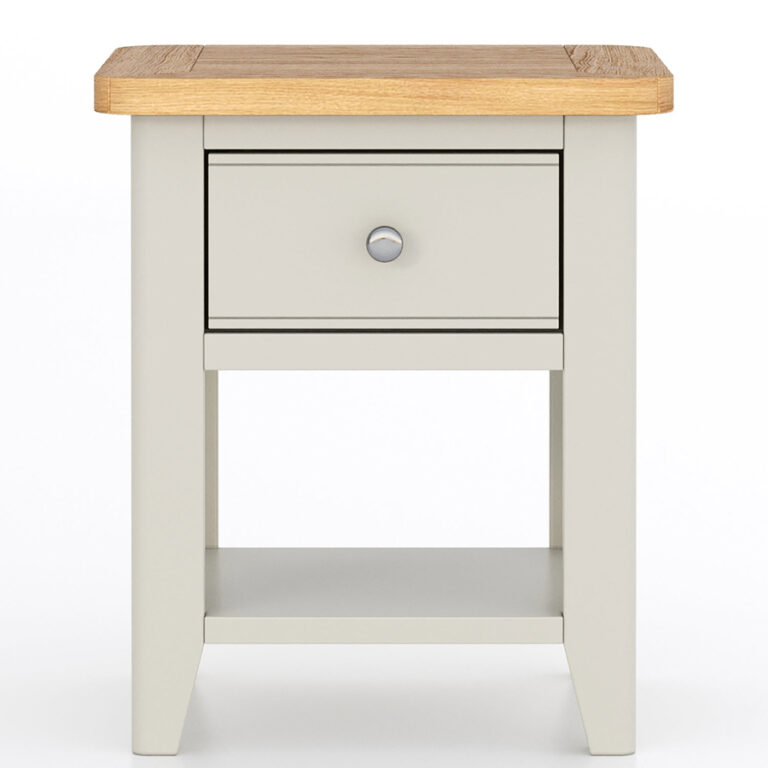 Arland Grey Painted Lamp Table | Bedside Table | Assembled | Oak World
