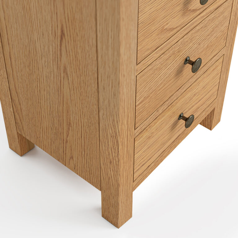 Bywell Waxed Oak Bedside Cabinet | Assembled | Oak World