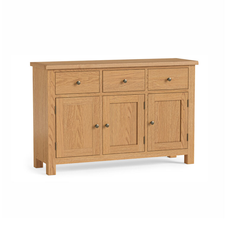 Bywell Waxed Oak Large Sideboard | Assembled | Oak World