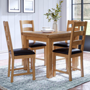 Bywell Waxed Oak Extending Dining Table | 4 Seater | 85-170cm | Oak World