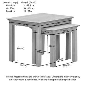 Emperor Oak Nest of Tables | Oak World