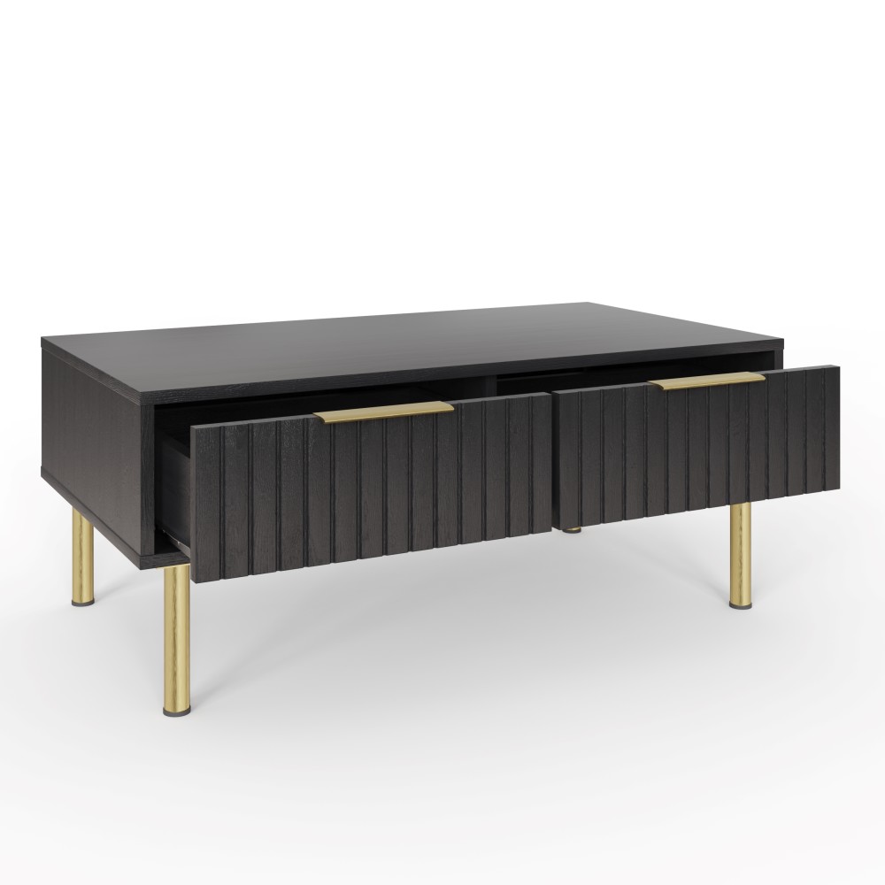 Black Calista Coffee Table | Self Assembly | Oak World