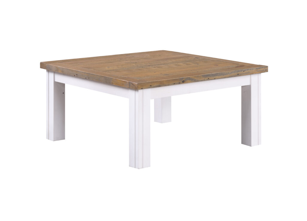 White Barkingside Low Square Coffee Table | Assembled | Oak World