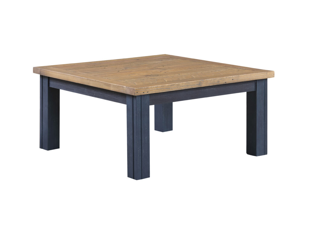 Blue Debden Low Square Coffee Table | Assembled | Oak World