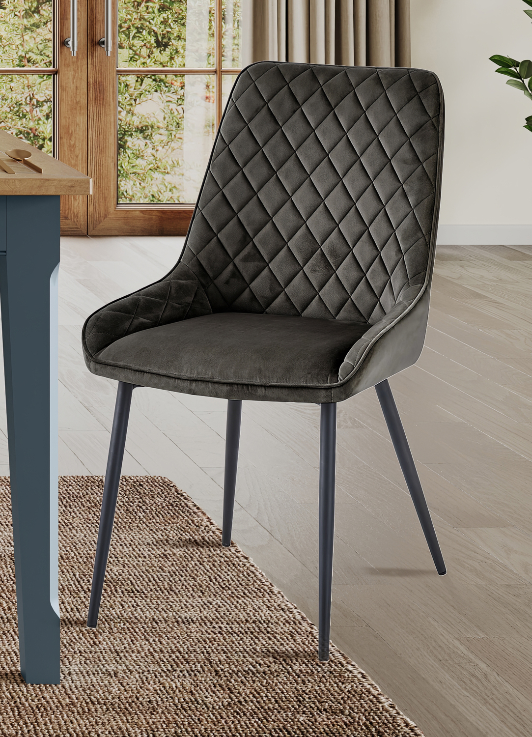 Stockwell Dining Chair - GUN METAL GREY (Pack of Two) | Assembly ...