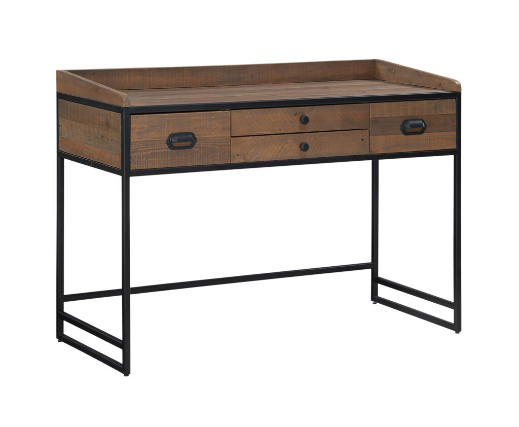 Black Victoria Rustic Desk / Dressing Table | Assembled | Oak World