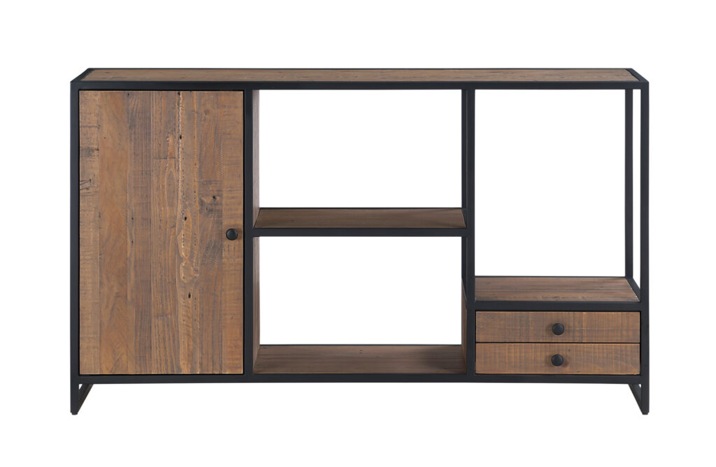 Black Victoria Rustic Funky Open Console Table | Assembled | Oak World