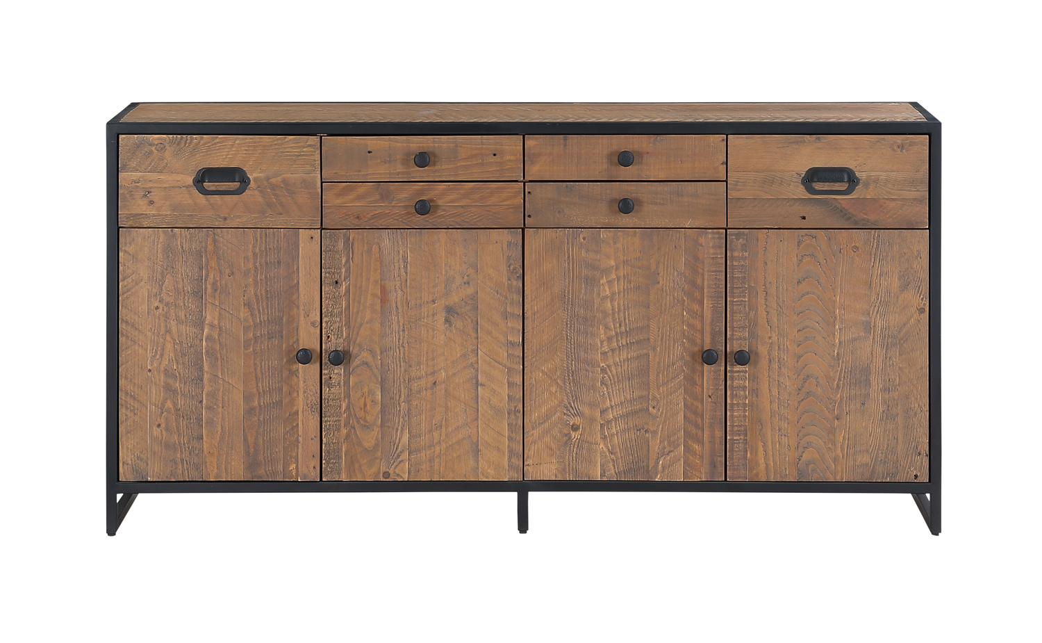 Black Victoria Rustic Large Door / Drawer Sideboard | Assembled | Oak World