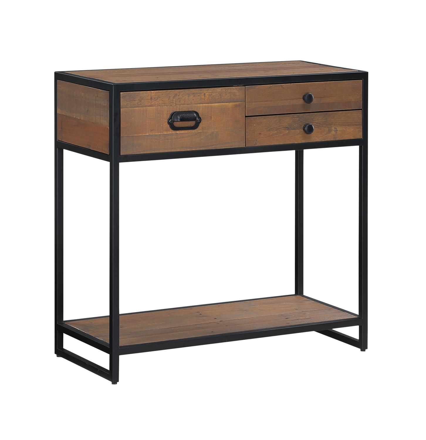 Black Victoria Rustic Small Console Table | Assembled | Oak World