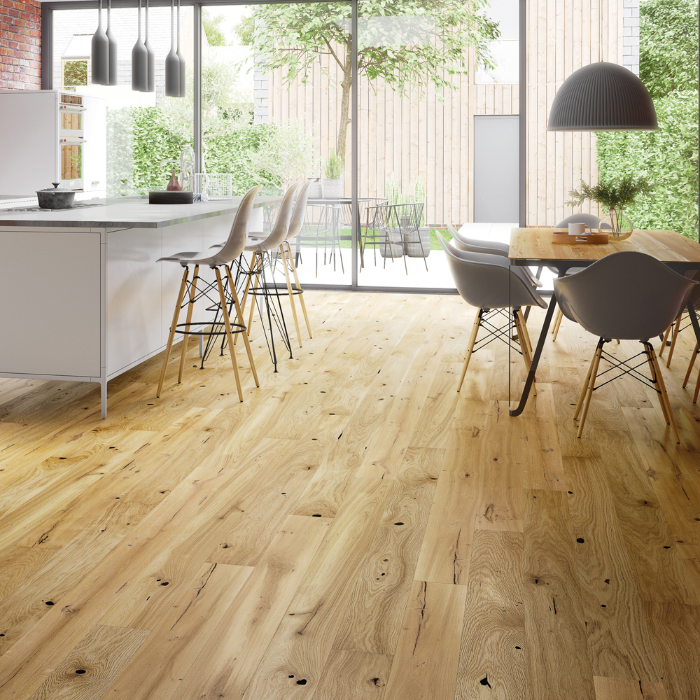 Timba Engineered Oak Flooring | Brushed Matt Laquered Plank Finish ...