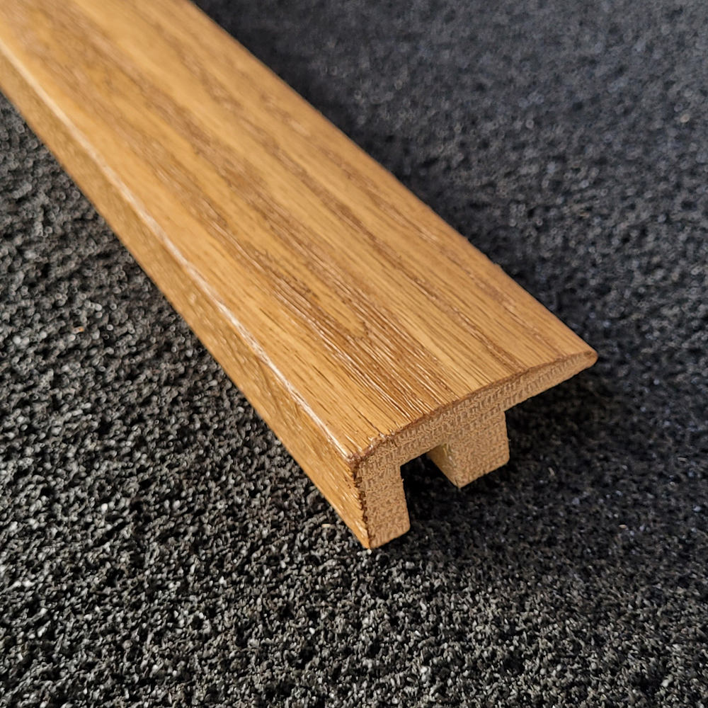 Gold Colour Matched Wood End Profile | Oak World