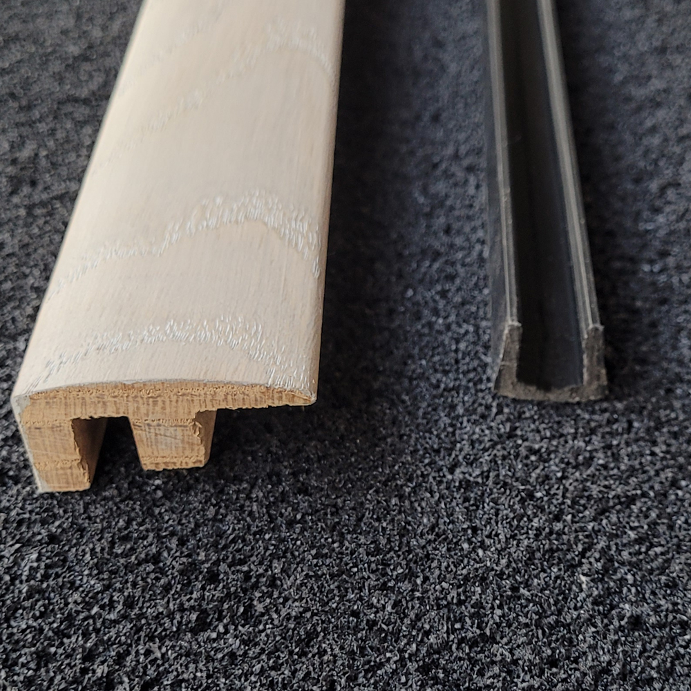 Whitewashed Grey Colour Matched Wood End Profile | Oak World