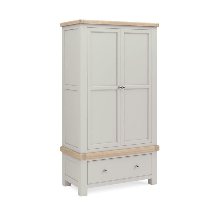 Havenwood Grey Gents Wardrobe Light Grey | Oak World