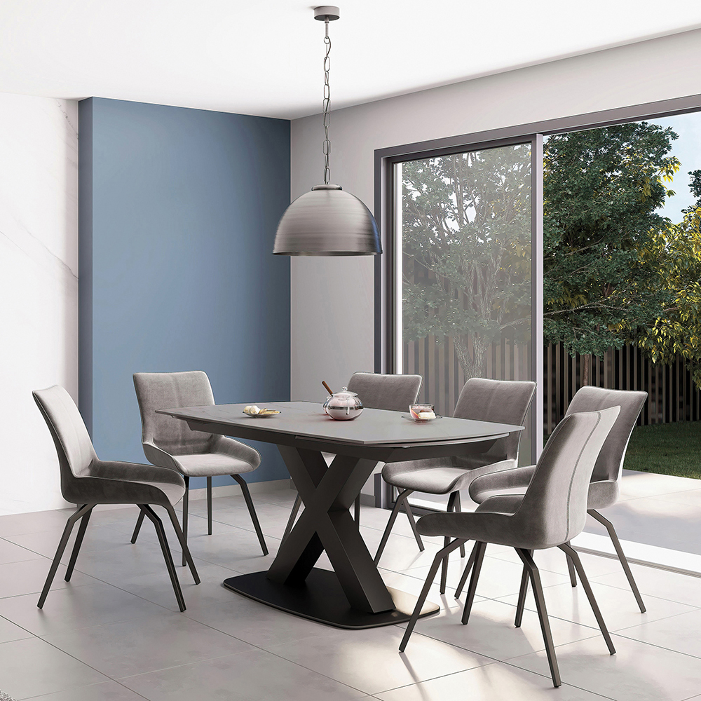 Maiden Large Extending Dining Table 160-240cm | White Stone | Assembly ...